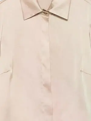 D.exterior Classic-collar Satin Shirt