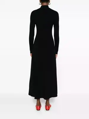 Eric Bompard High-neck Zip-front Midi Dress