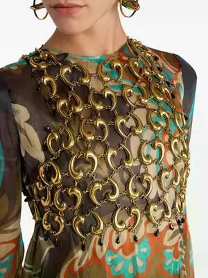 Etro Paisley Chain Crop Top