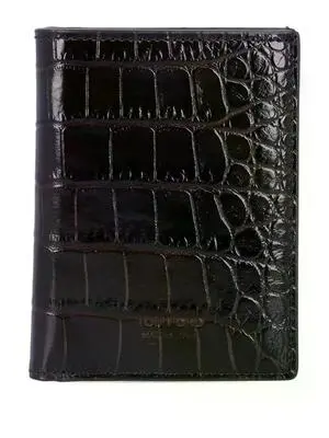 TOM FORD Leather Card Holder - Brown