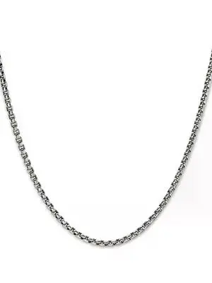 John Hardy Sterling Box Chain Necklace - Silver