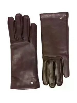 Max Mara Leather Gloves - Red