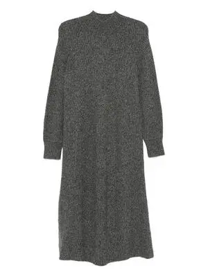 Eric Bompard Ribbed Mock-neck Midi Dress