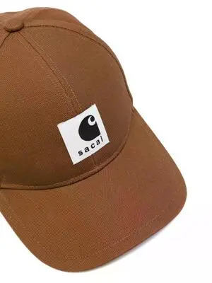 Sacai Logo-patch Cap - Brown