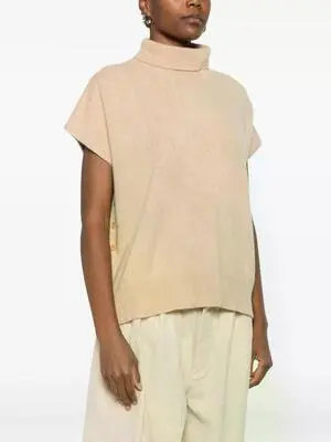 A TENTATIVE ATELIER Roll-neck Short Sleeve Sweater
