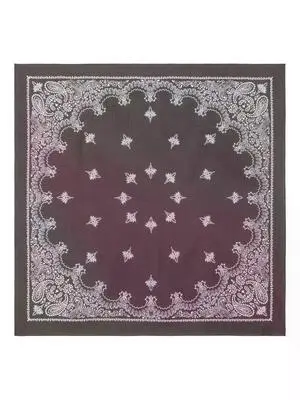Destin Paisley Print Scarf - Black