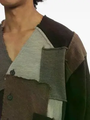 Comme Des Garçons Patchwork Button Cardigan