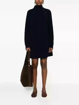 Eric Bompard Mock-neck Mini Dress