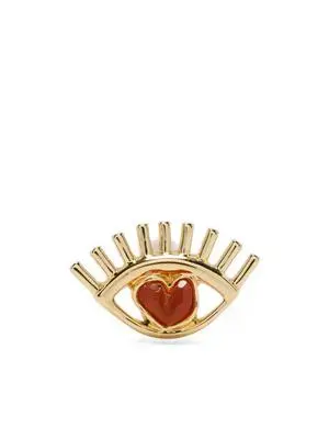 RYENN'S EYES Carnelian Eye Stud Earrings - Gold