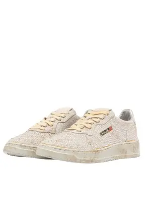 AUTRY Medalist Low Crystal Sneakers - White