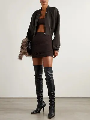 Rick Owens Luna Gathered Mini Skirt - Brown