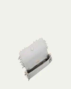 Cult Gaia Perla Beaded Leather Clutch Bag