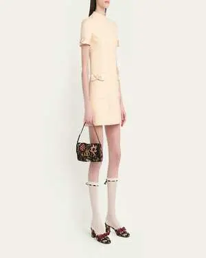 Valentino Garavani Vain Floral Beaded Shoulder Bag