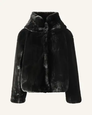 Perfect Moment Faux Fur Hooded Jacket - Black