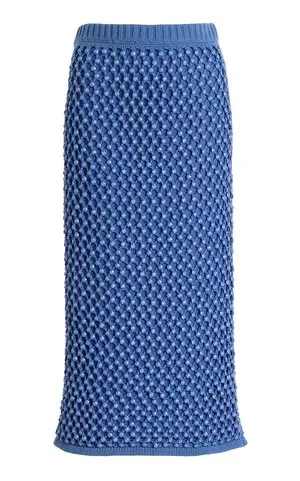 DIOTIMA Spice Crochet Midi Skirt - Blue