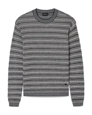 Emporio Armani Jacquard Virgin Wool Sweater - Solid Medium