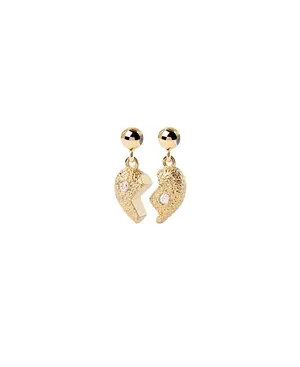 PDPAOLA Split Heart Charm - Gold