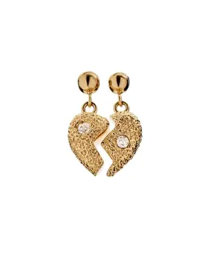 PDPAOLA Split Heart Charm - Gold