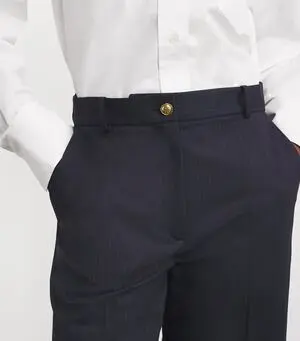 Sandro Wool-blend Pinstriped Trousers