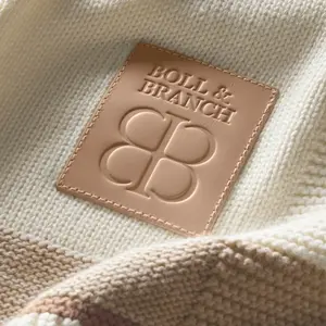 BOLL & BRANCH Court Knit Throw Blanket - Cream