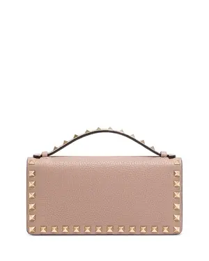 Valentino Garavani Rockstud Wallet With Chain - Poudre