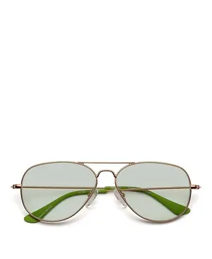 CADDIS Mabuhay 58 Mm Reading Glasses Polished Rose Gold - Green