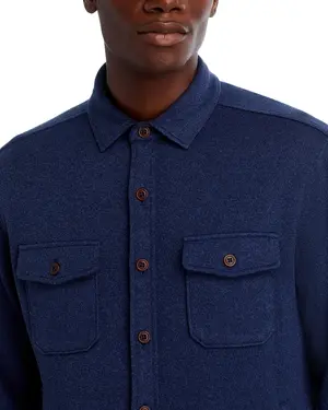 Peter Millar Crown Fleece Shirt Jacket - Navy