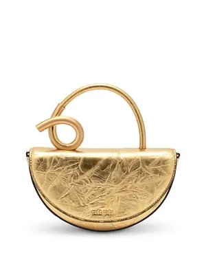 Cult Gaia Azariah Nano Leather Crossbody - Brass