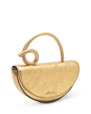 Cult Gaia Azariah Nano Leather Crossbody - Brass