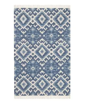 DASH & ALBERT Dash Albert Annie Selke Marmara Kilim Da1365 Runner, 2'6x8'0 - Blue