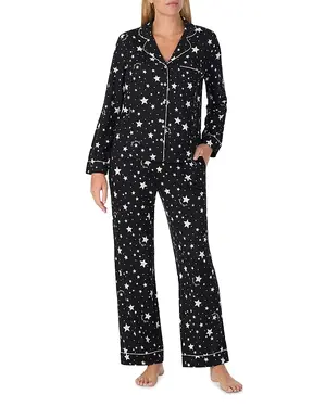 Kate Spade New York Printed Long Pajama Set - Night Stars