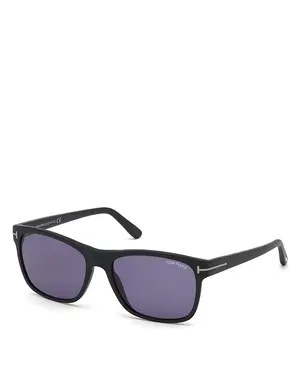TOM FORD Geometric Sunglasses - Black/blue Solid