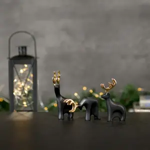 NAMBE Prancer Mini Reindeer Figurines, Set Of 3
