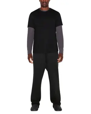 SKIMS Fleece Straight Leg Sweatpants - Navy