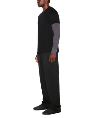 SKIMS Fleece Straight Leg Sweatpants - Navy