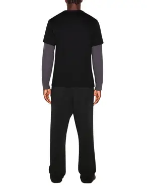 SKIMS Fleece Straight Leg Sweatpants - Navy