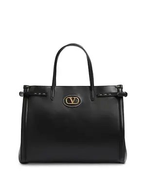 Valentino Garavani Vlogo Convertible Shopping Tote Bag - Black