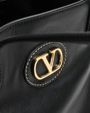 Valentino Garavani Vlogo Convertible Shopping Tote Bag - Black