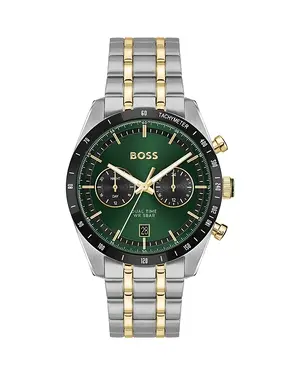 Hugo Boss Tourmaster 41mm Watch - Green/silver