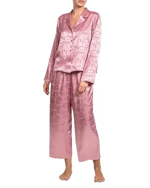 IN BLOOM BY JONQUIL Jacquard Long Sleeve Pajama Set - Rose