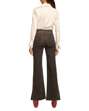 Ramy Brook Tyra High-rise Flared Animal-print Jeans