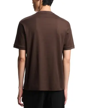 Emporio Armani Jacquard Cotton Jersey Tee - Solid Dark