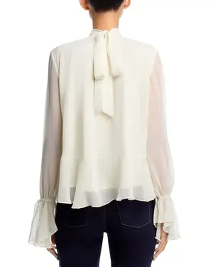AREA STARS Ruffle Trim Top