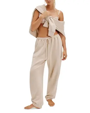Free People Slow It Down Jogger Pants - Morning Oat
