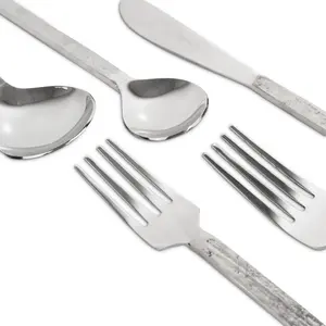 SHELTON METAL La Tavola Five Piece Flatware Set - Silver