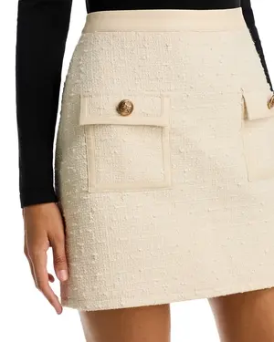 STELLAH Tweed Mini Skirt