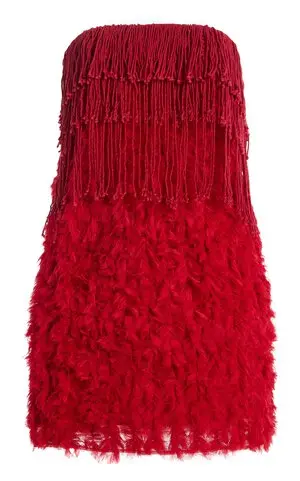 DIOTIMA Bambola Fringed Mini Dress - Red