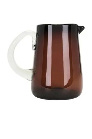 VERVE CULTURE Handblown Recycled Glass Pitcher - Brown
