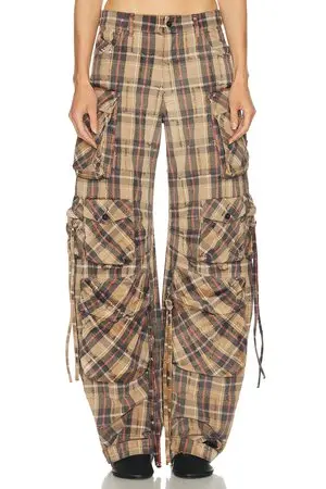 Attico Checks Pants For Women