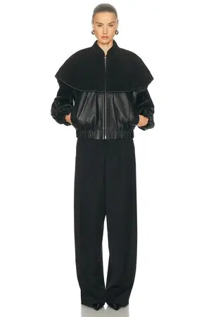 JW Anderson Oversized Collar Bomber Jacket - Black